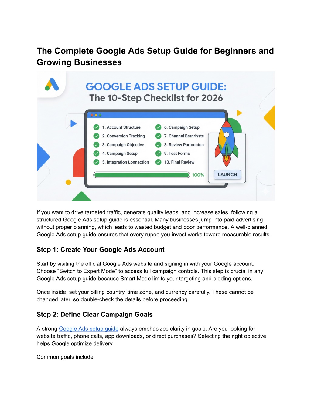 PPT - The Complete Google Ads Setup Guide for Beginners and Growing ...