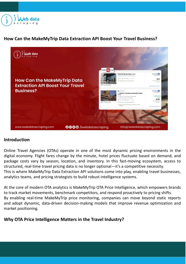 PPT - Boost Travel Business with MakeMyTrip Data Extraction API ...