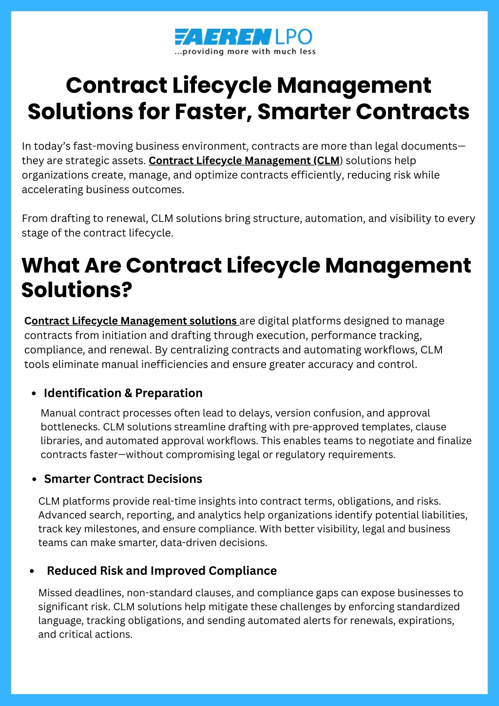 PPT - Contract Lifecycle Management Solutions for Faster, Smarter ...