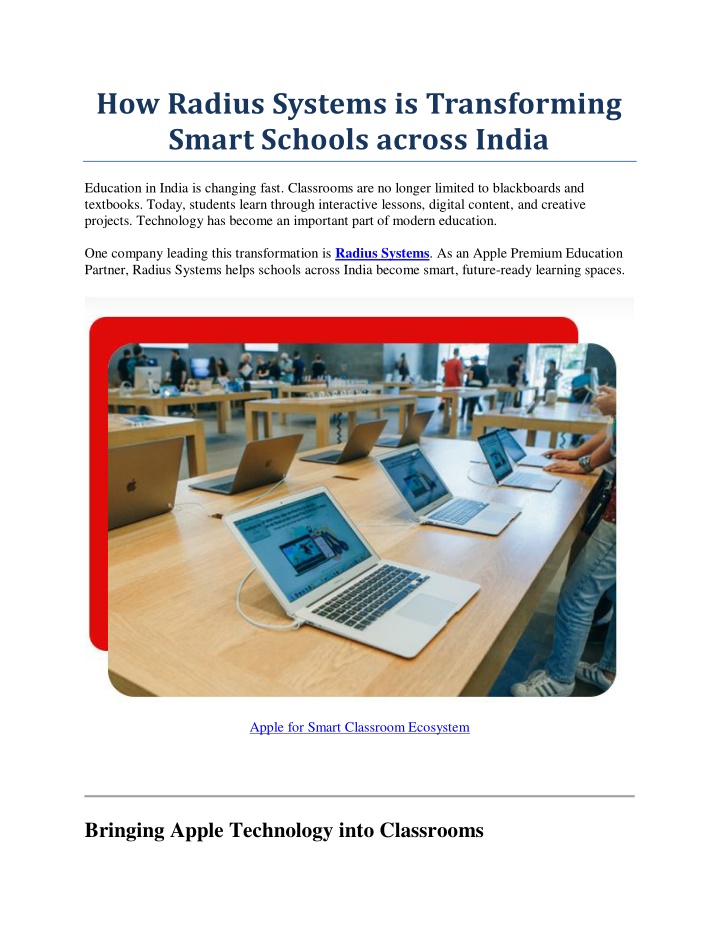 PPT - How Radius Systems is Transforming Smart Schools across India ...
