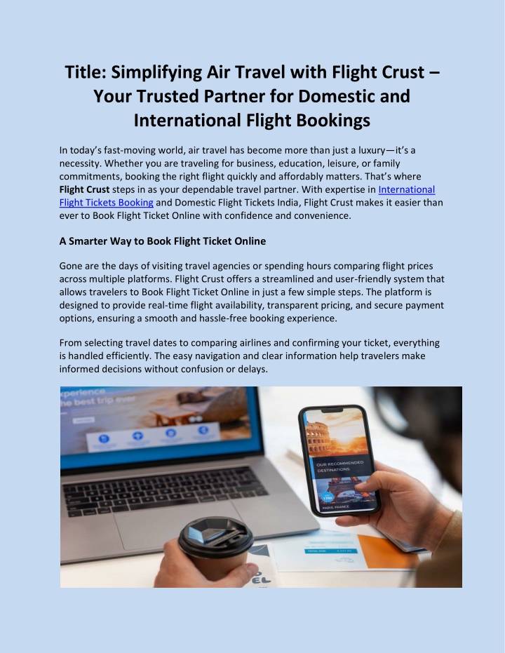 PPT - Simplifying Air Travel with Flight Crust – Your Trusted Partner ...