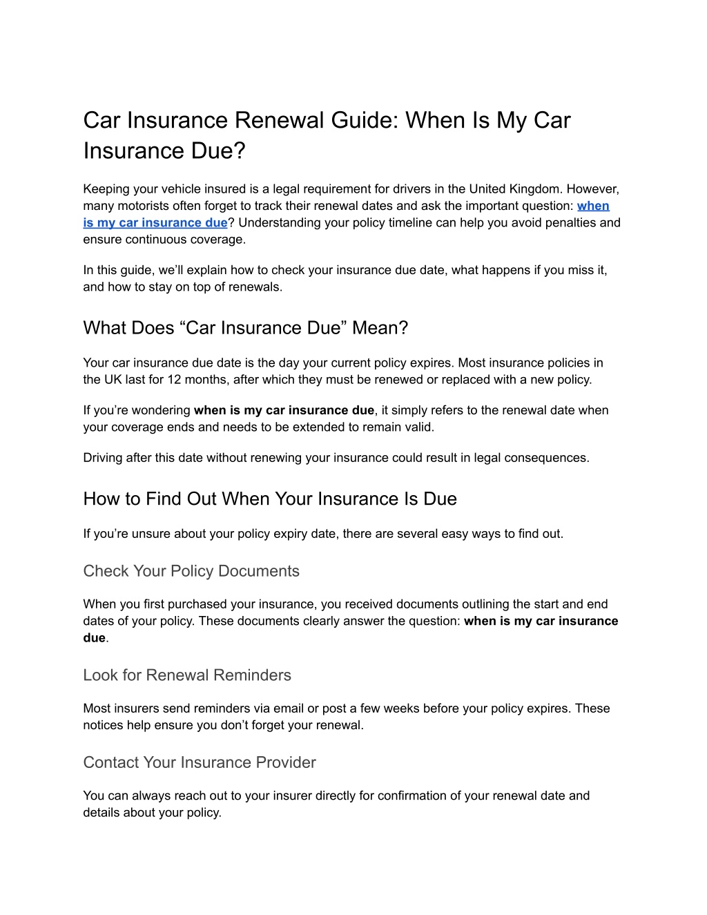 PPT - Car Insurance Renewal Guide_ When Is My Car Insurance Due ...