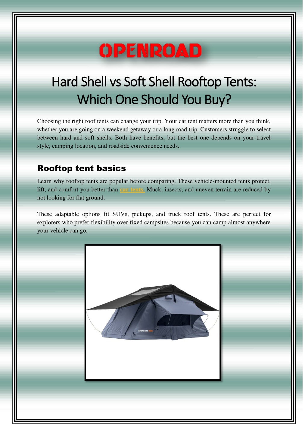 PPT - Hard Shell vs Soft Shell Rooftop Tents Which One Should You Buy ...