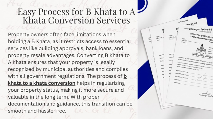 PPT - Easy Process for B Khata to A Khata Conversion Services ...