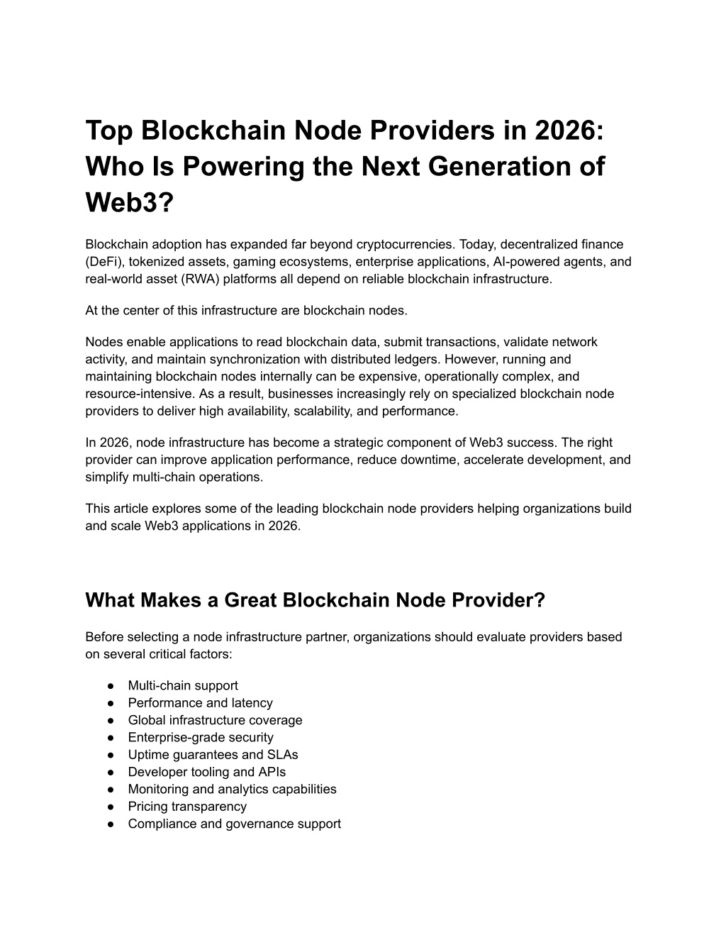 PPT - Top Blockchain Node Providers in 2026 Who Is Powering the Next ...