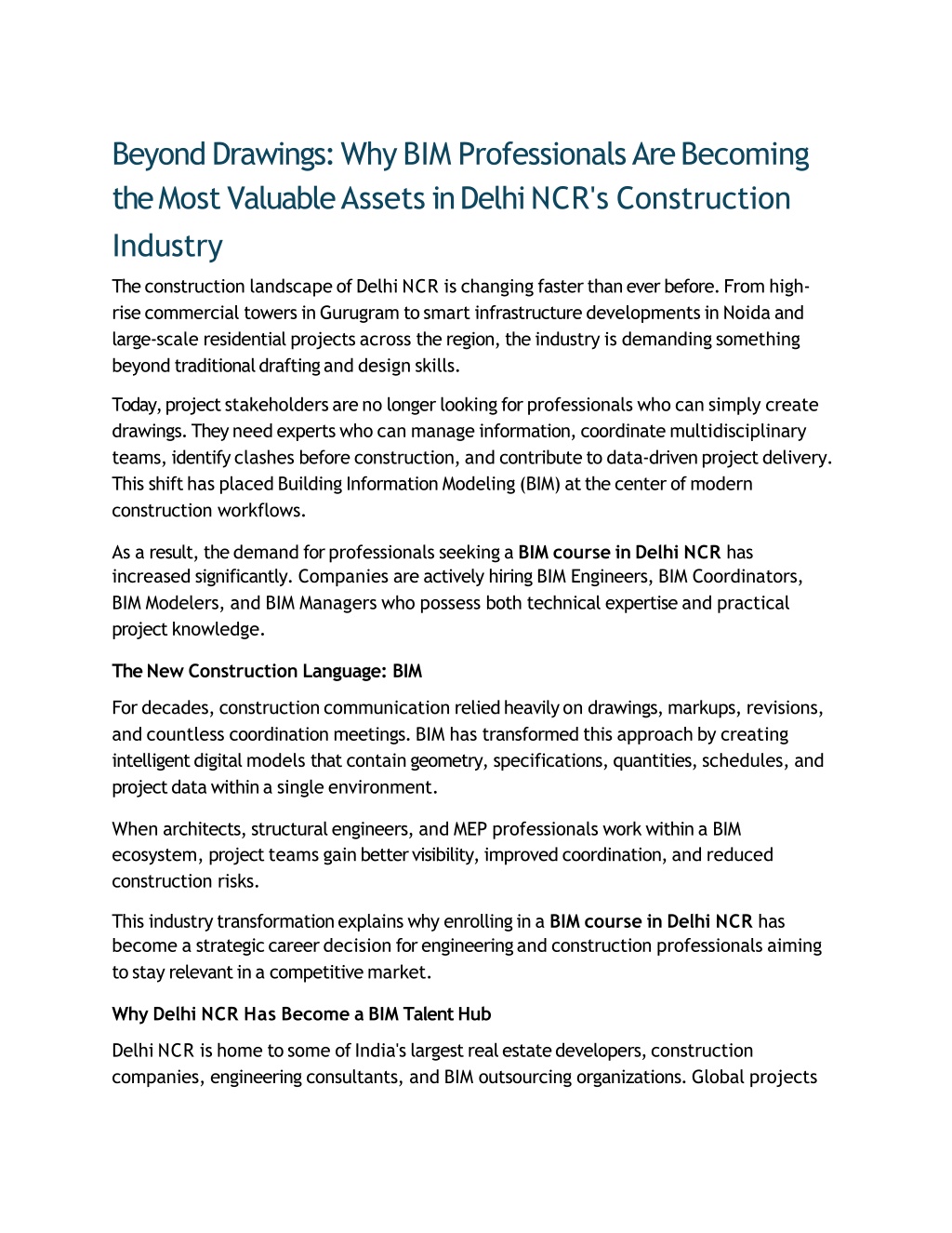 PPT - Beyond Drawings: Why BIM Professionals Are Becoming the Most ...